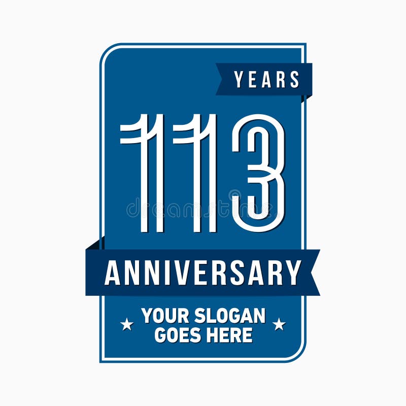 113 Years Celebrating Anniversary Design Template. 113th Logo. Vector ...