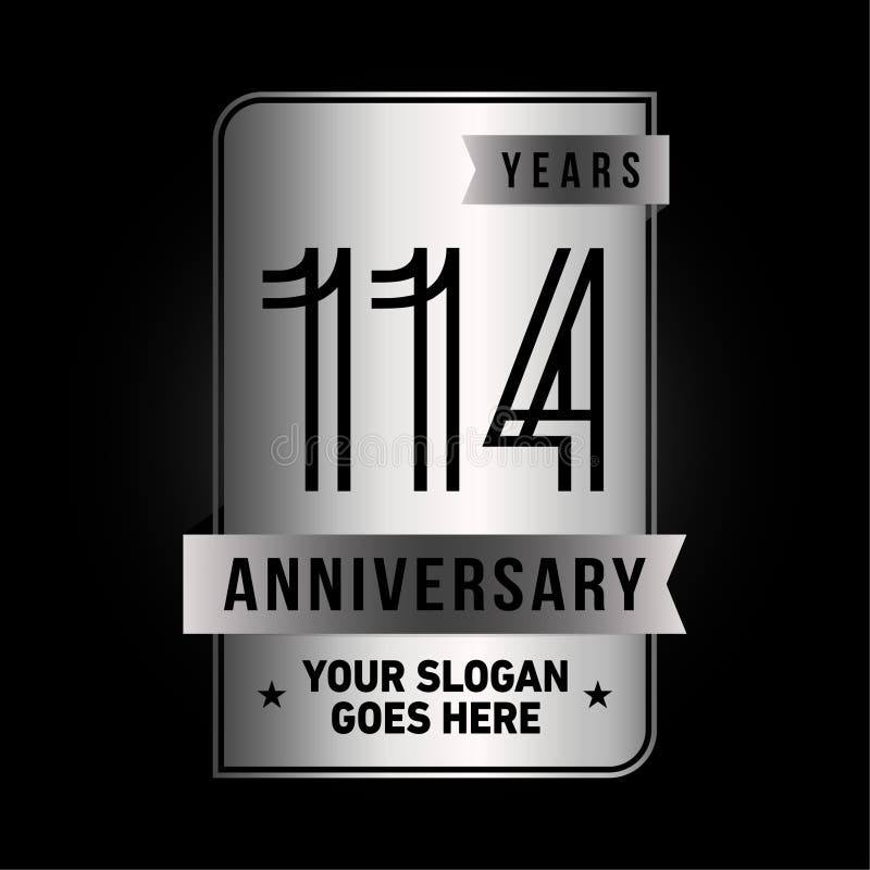 114 Years Celebrating Anniversary Design Template. 114th Logo. Vector ...