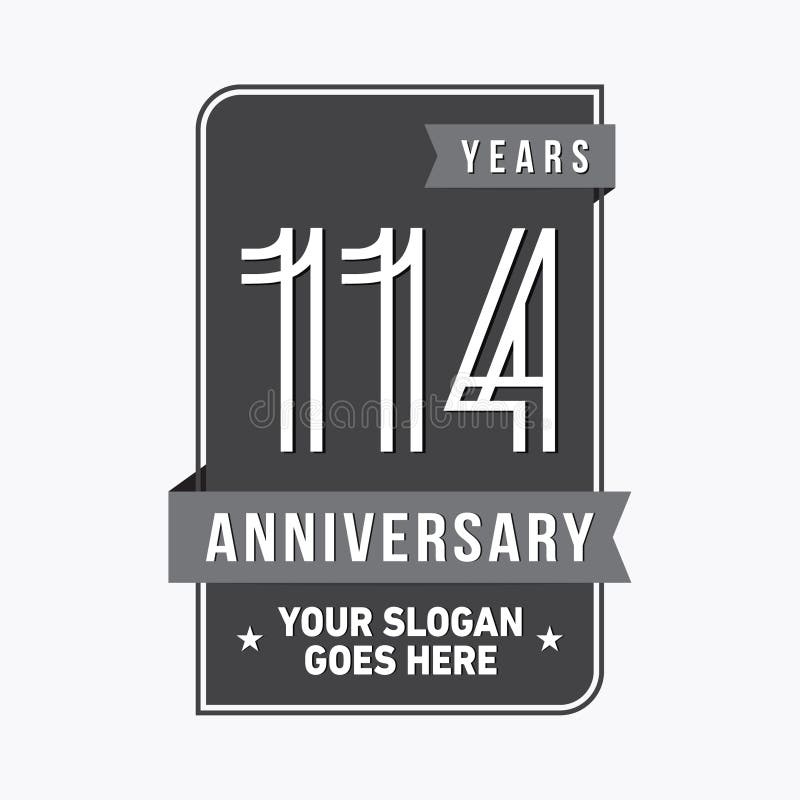 114 Years Celebrating Anniversary Design Template. 114th Logo. Vector ...