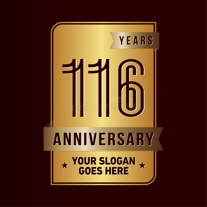 116 Years Celebrating Anniversary Design Template. 116th Logo. Vector ...