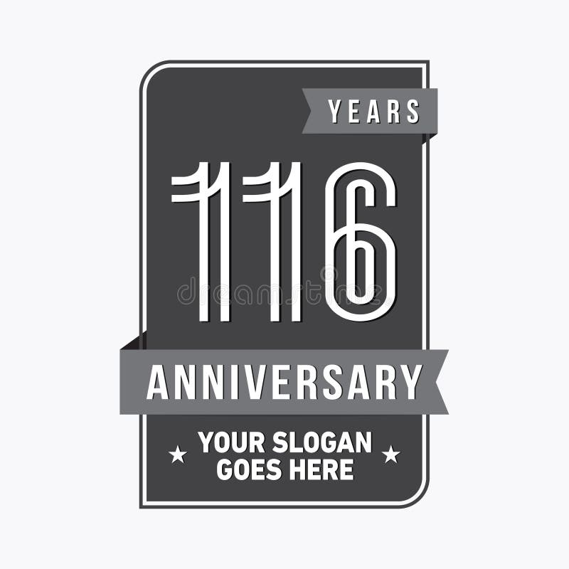 116 Years Celebrating Anniversary Design Template. 116th Logo. Vector ...