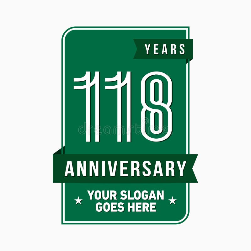 118 Years Celebrating Anniversary Design Template. 118th Logo. Vector ...