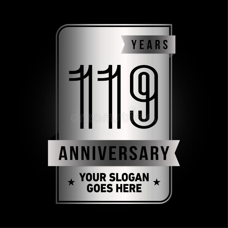 119 Years Celebrating Anniversary Design Template. 119th Logo. Vector ...