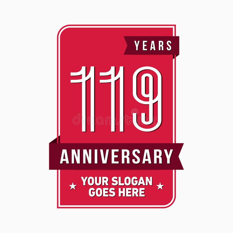 119 Years Celebrating Anniversary Design Template. 119th Logo. Vector ...