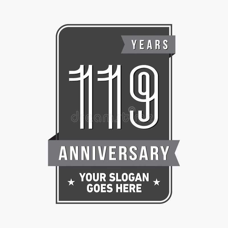119 Years Celebrating Anniversary Design Template. 119th Logo. Vector ...
