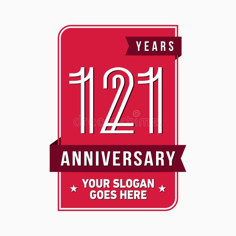 121 Years Celebrating Anniversary Design Template. 121st Logo. Vector ...
