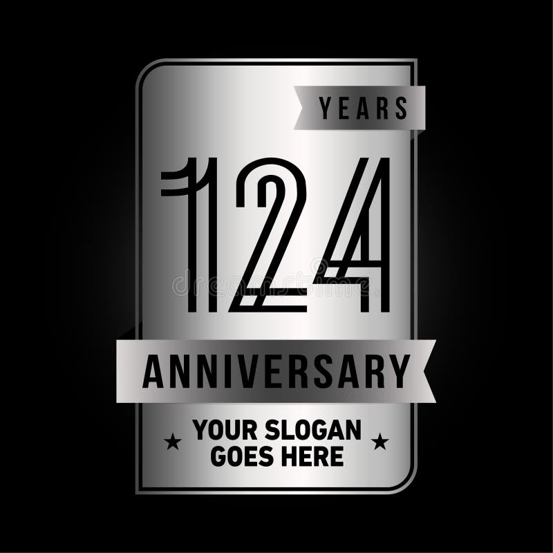 124 Years Celebrating Anniversary Design Template. 124th Logo. Vector ...
