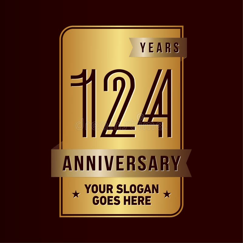124 Years Celebrating Anniversary Design Template. 124th Logo. Vector ...