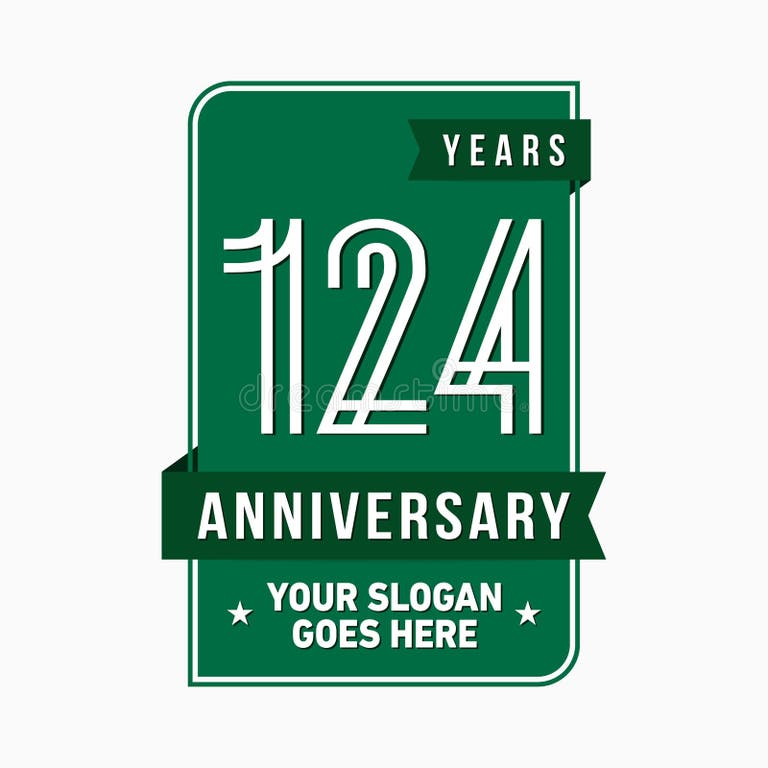 124 Years Celebrating Anniversary Design Template. 124th Logo. Vector ...