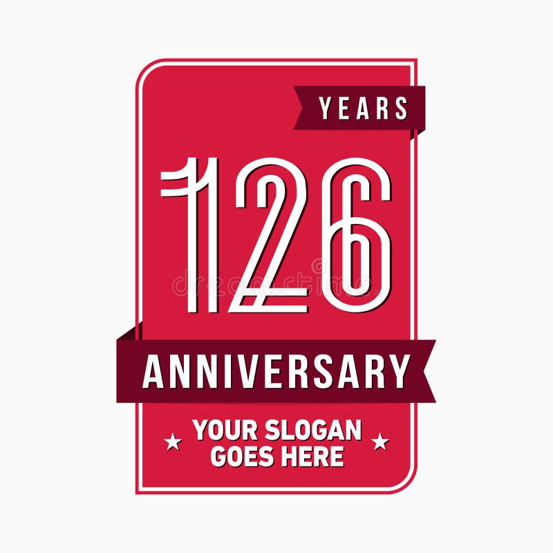 126 Years Celebrating Anniversary Design Template. 126th Logo. Vector ...