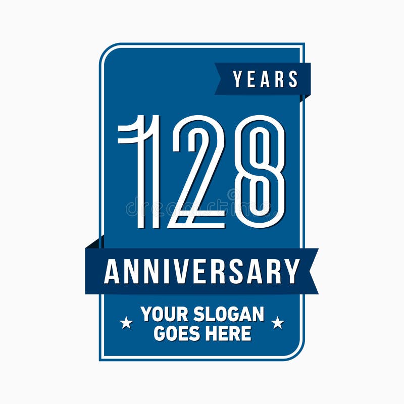 128 Years Celebrating Anniversary Design Template. 128th Logo. Vector ...