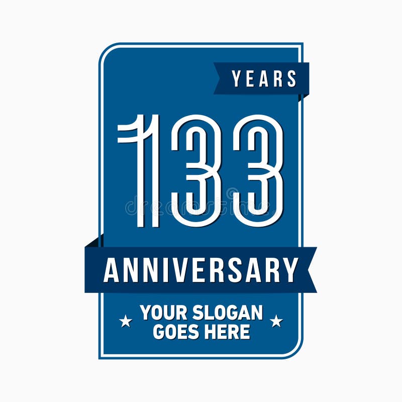 133 Years Celebrating Anniversary Design Template. 133rd Logo. Vector ...