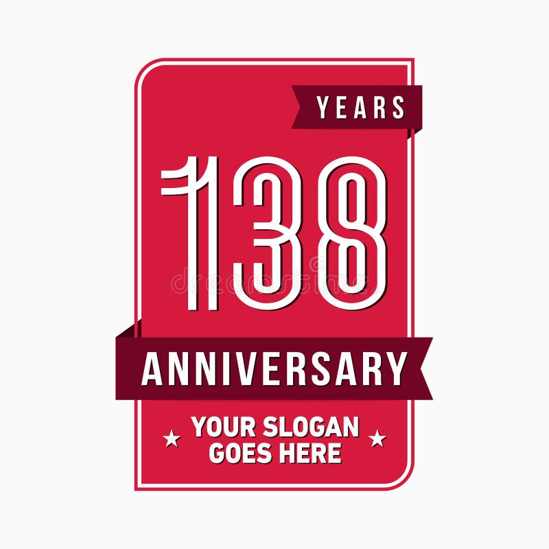 138 Years Celebrating Anniversary Design Template. 138th Logo. Vector ...