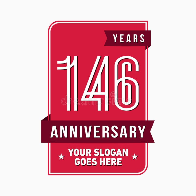 146 Years Celebrating Anniversary Design Template. 146th Logo. Vector ...