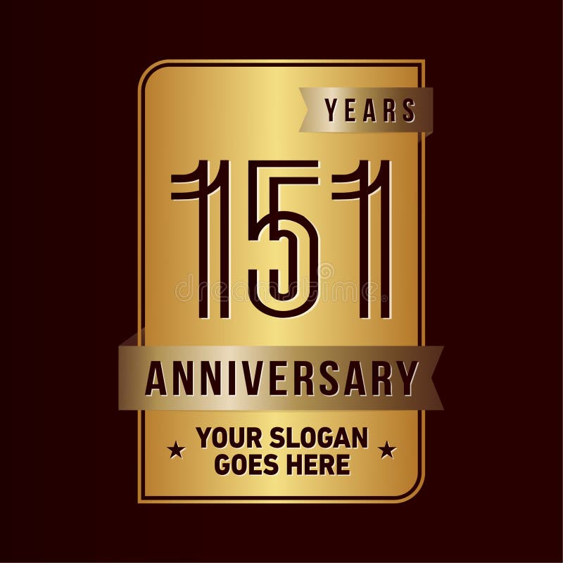 151 Years Celebrating Anniversary Design Template. 151st Logo. Vector ...