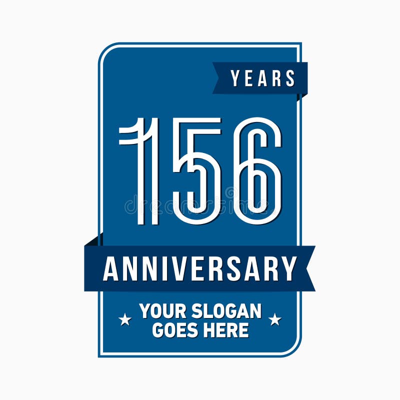 156 Years Celebrating Anniversary Design Template. 156th Logo. Vector ...