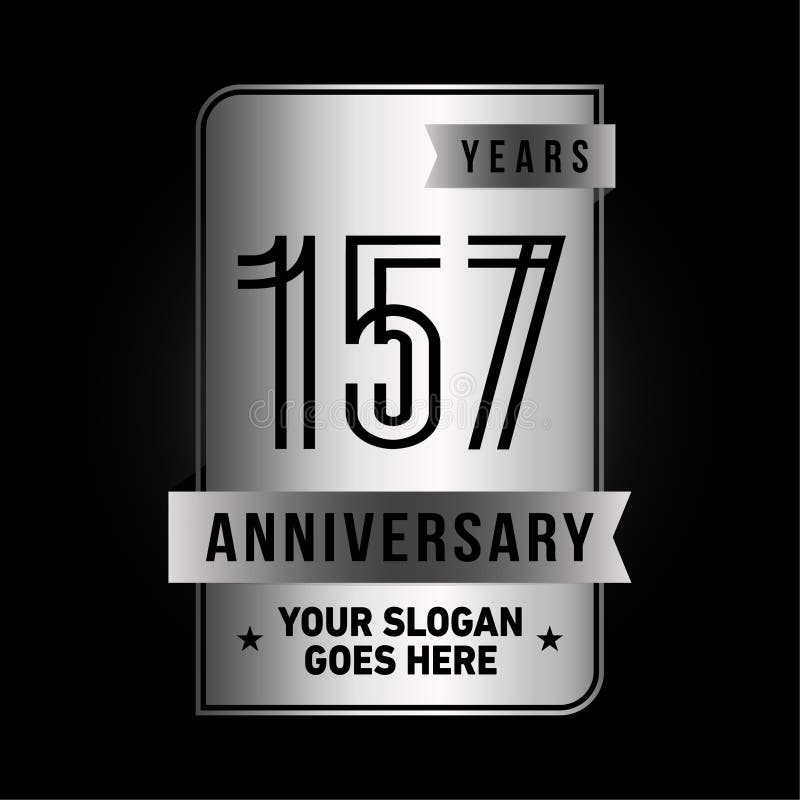 157 Years Celebrating Anniversary Design Template. 157th Logo. Vector ...