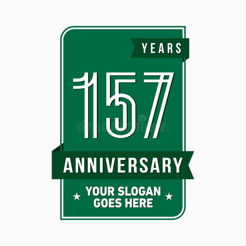 157 Years Celebrating Anniversary Design Template. 157th Logo. Vector ...