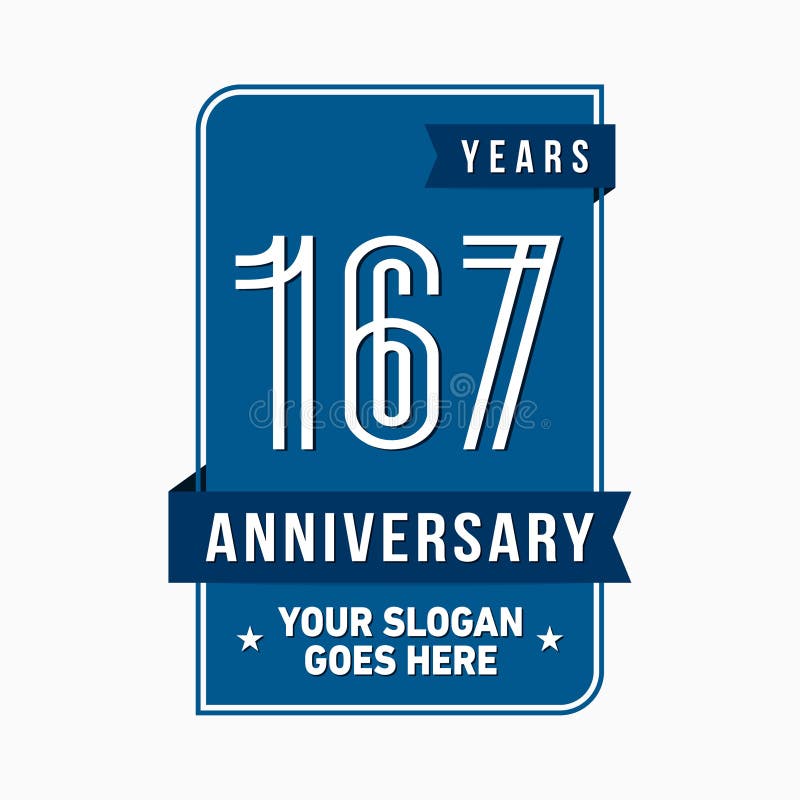 167 Years Celebrating Anniversary Design Template. 167th Logo. Vector ...
