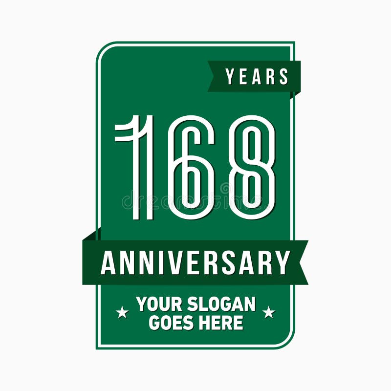 168 Years Celebrating Anniversary Design Template. 168th Logo. Vector ...