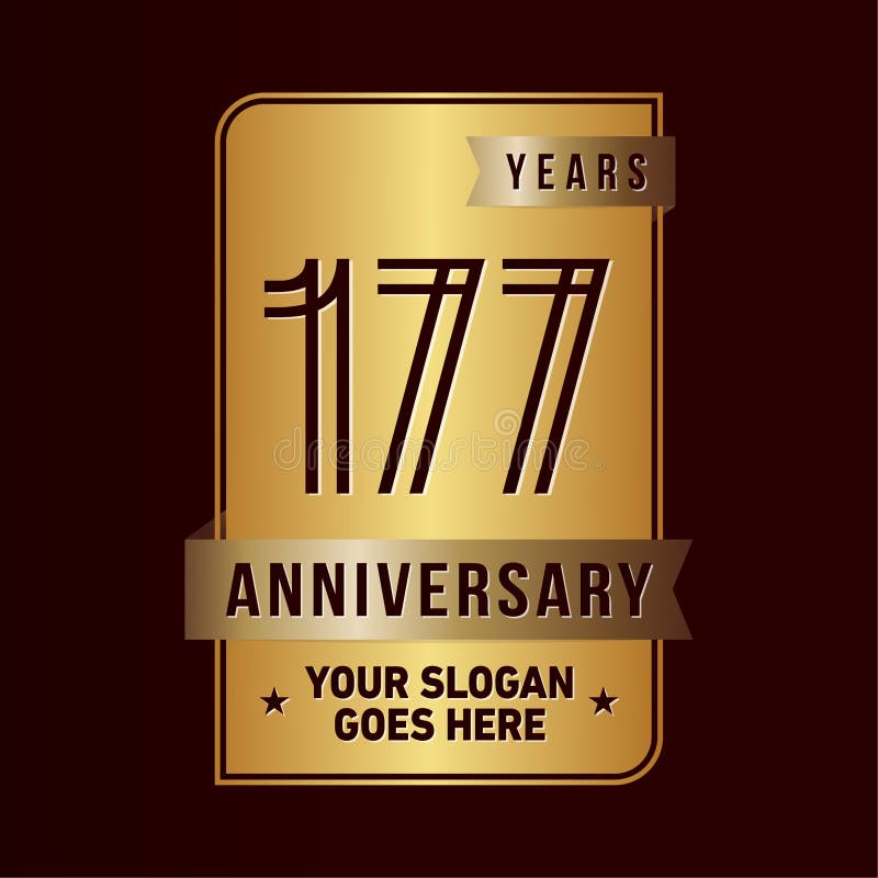 177 Years Celebrating Anniversary Design Template. 177th Logo. Vector ...