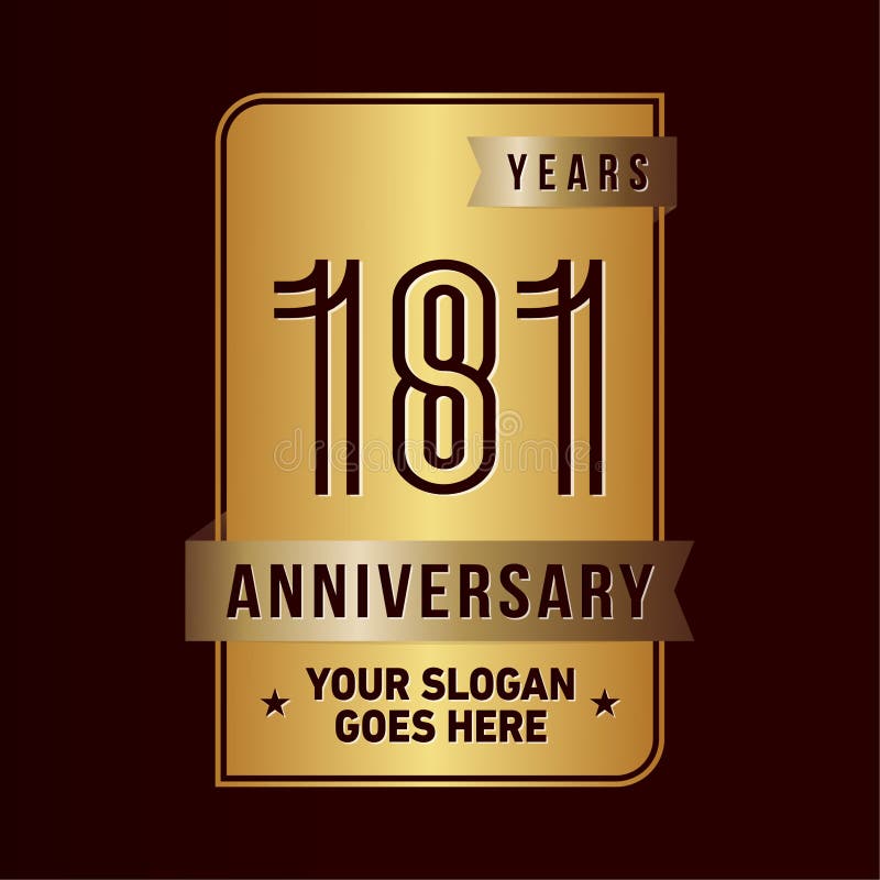 181 Years Celebrating Anniversary Design Template. 181st Logo. Vector ...