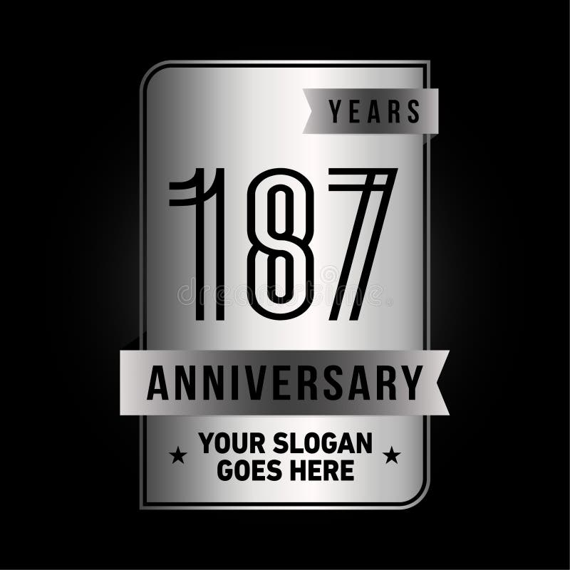 187 Years Celebrating Anniversary Design Template. 187th Logo. Vector ...