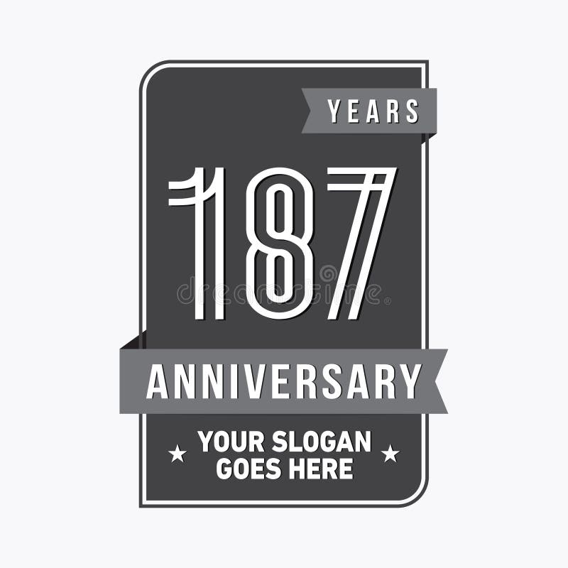 187 Years Celebrating Anniversary Design Template. 187th Logo. Vector ...