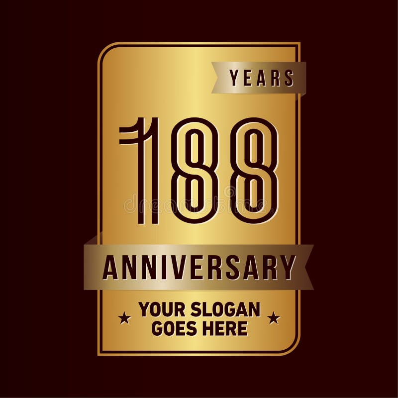 188 Years Celebrating Anniversary Design Template. 188th Logo. Vector ...