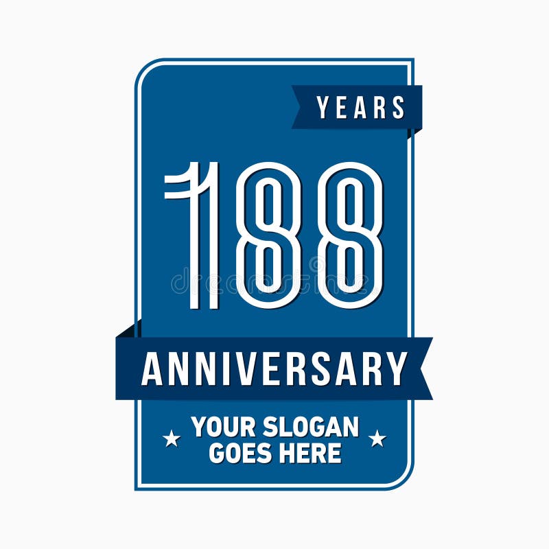 188 Years Celebrating Anniversary Design Template. 188th Logo. Vector ...