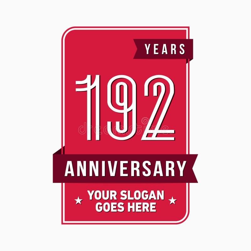 192 Years Celebrating Anniversary Design Template. 192nd Logo. Vector ...