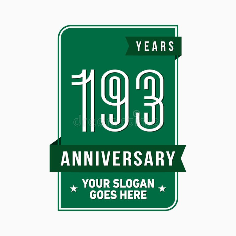 193 Years Celebrating Anniversary Design Template. 193rd Logo. Vector ...