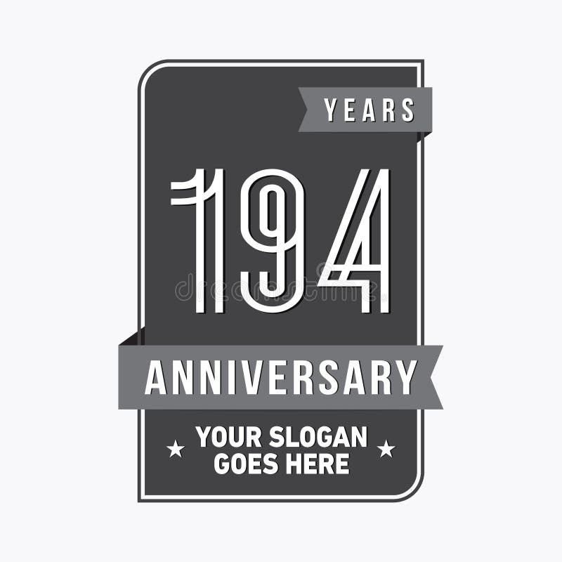 194 Years Celebrating Anniversary Design Template. 194th Logo. Vector ...