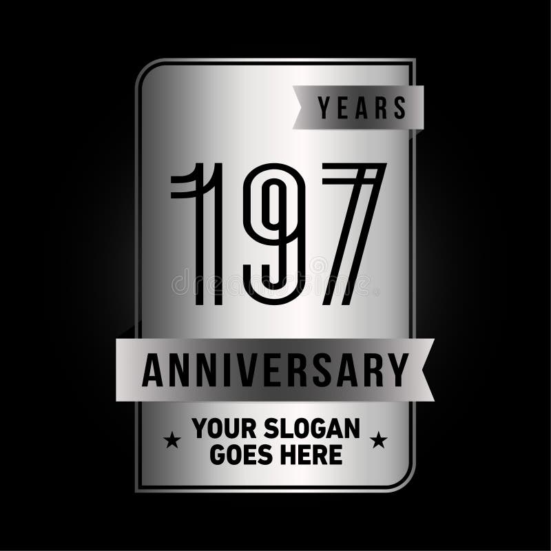 197 Years Celebrating Anniversary Design Template. 197th Logo. Vector ...