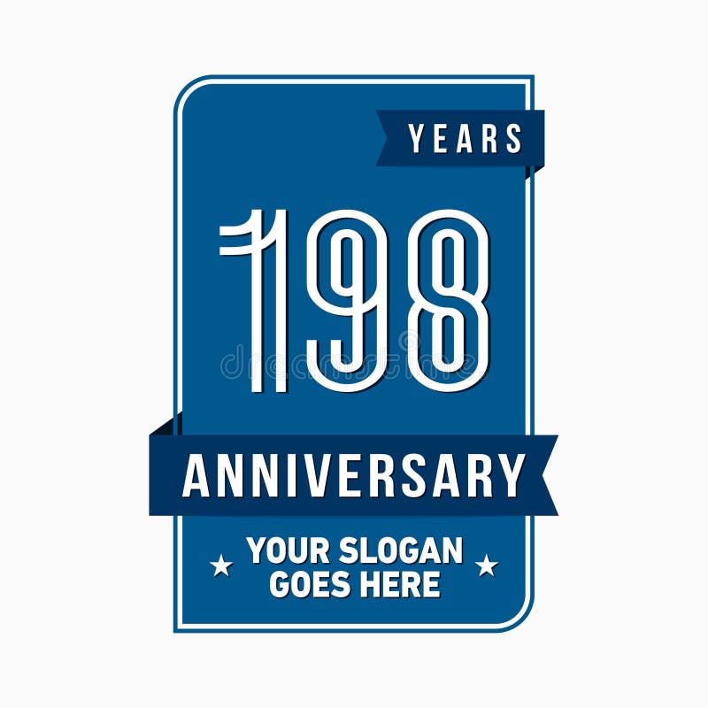 198 Years Celebrating Anniversary Design Template. 198th Logo. Vector ...