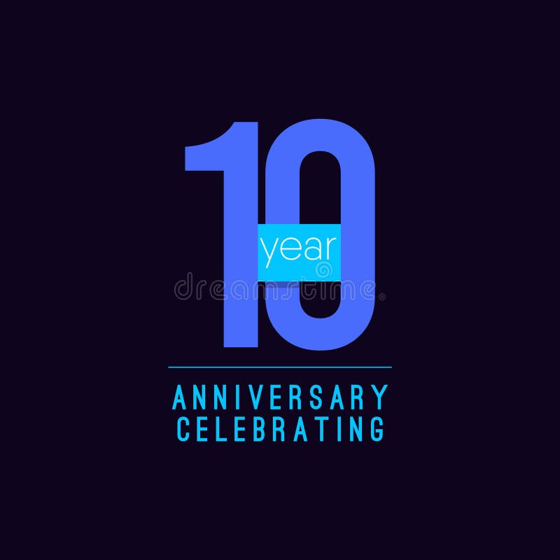 10 Years Anniversary Celebrating Vector Template Design Illustration ...