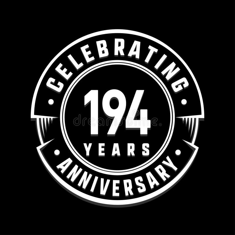194years Anniversary Logo Template. 194th Vector and Illustration ...