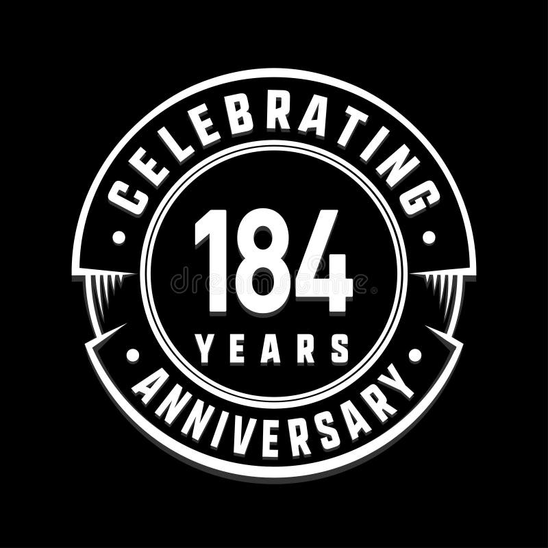 184years Anniversary Logo Template. 184th Vector and Illustration ...