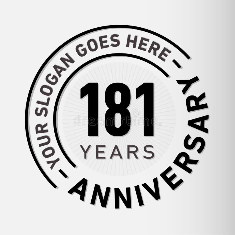 181 Years Anniversary Celebration Design Template. Anniversary Vector ...