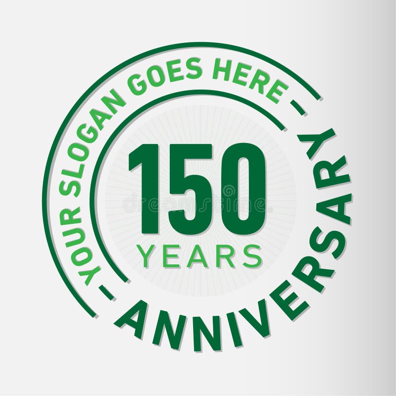 150 Years Anniversary Celebration Design Template. Anniversary Vector ...