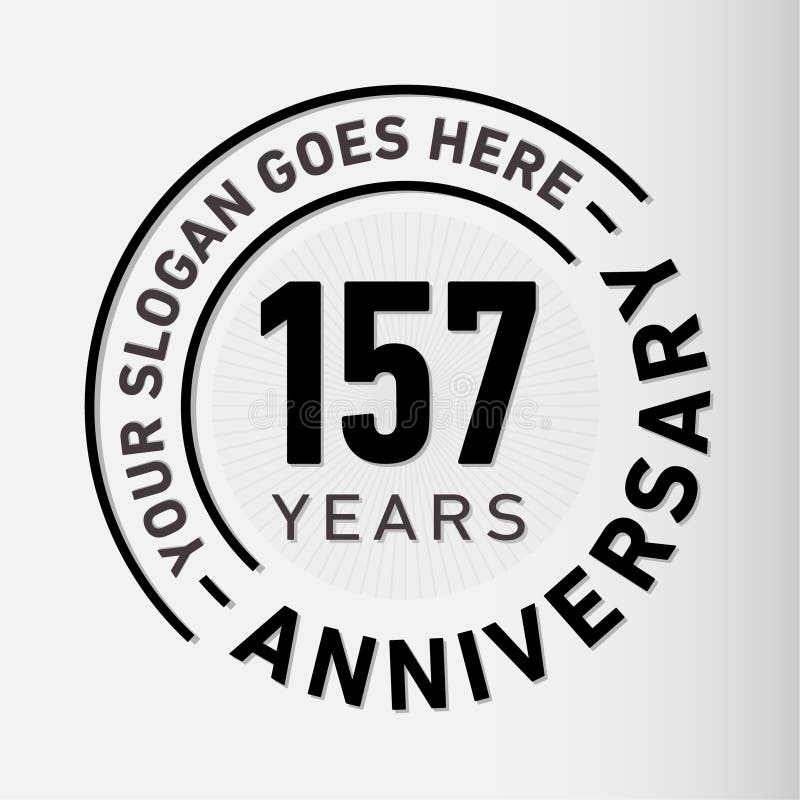 157 Years Anniversary Celebration Design Template. Anniversary Vector ...