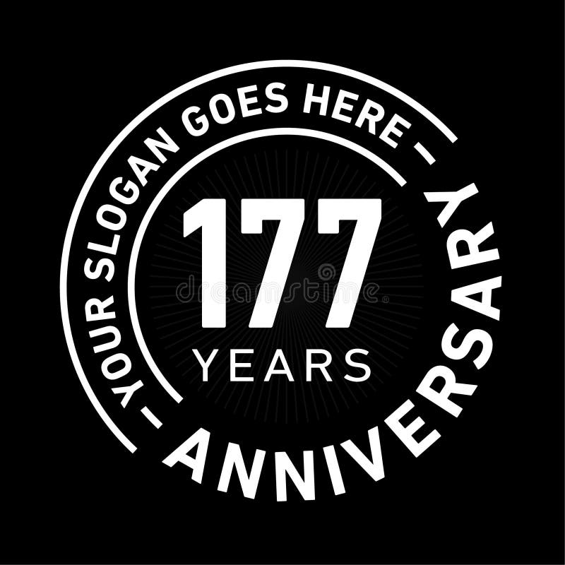 177 Years Anniversary Celebration Design Template. Anniversary Vector ...