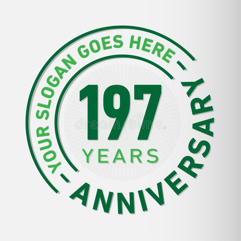 197 Years Anniversary Celebration Design Template. Anniversary Vector ...