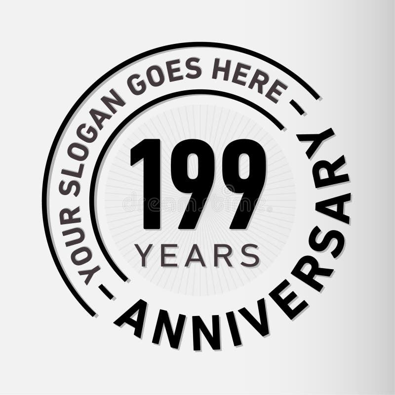 199 Years Anniversary Celebration Design Template. Anniversary Vector ...