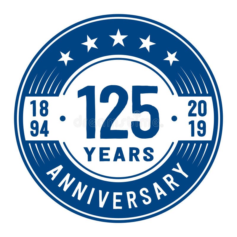 125years Celebrating Anniversary Design Template. 125th Anniversary ...