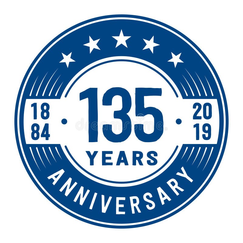 135years Anniversary Logo Template. 135th Vector and Illustration ...