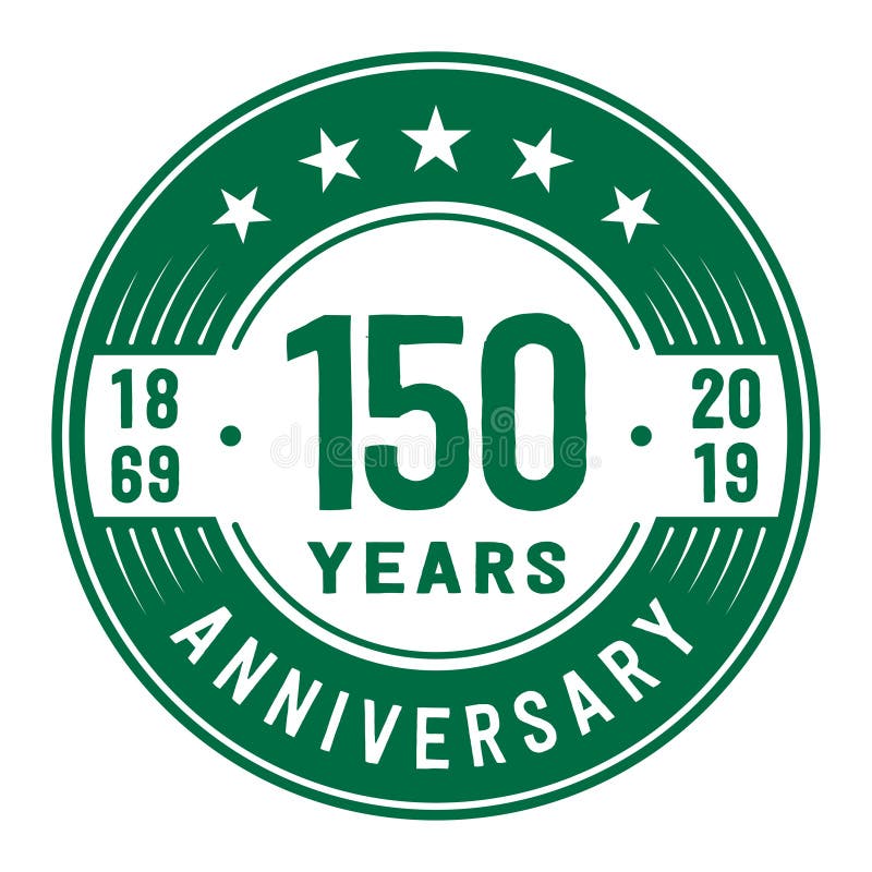 150years Celebrating Anniversary Design Template. 150th Anniversary ...