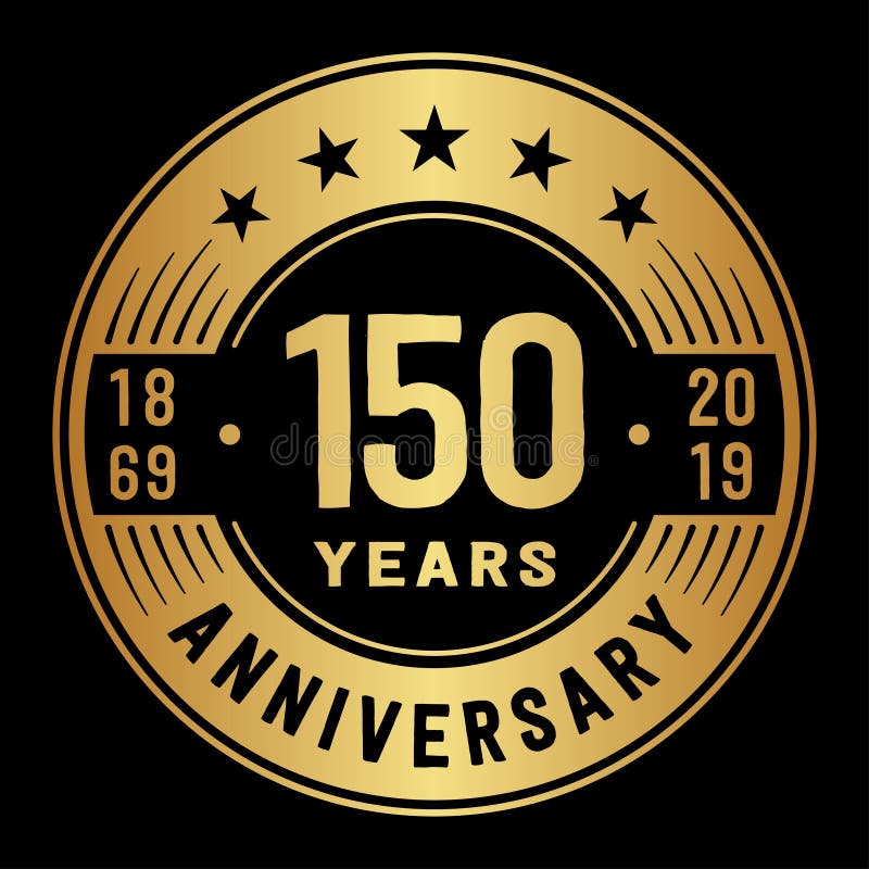 150years Celebrating Anniversary Design Template. 150th Anniversary ...