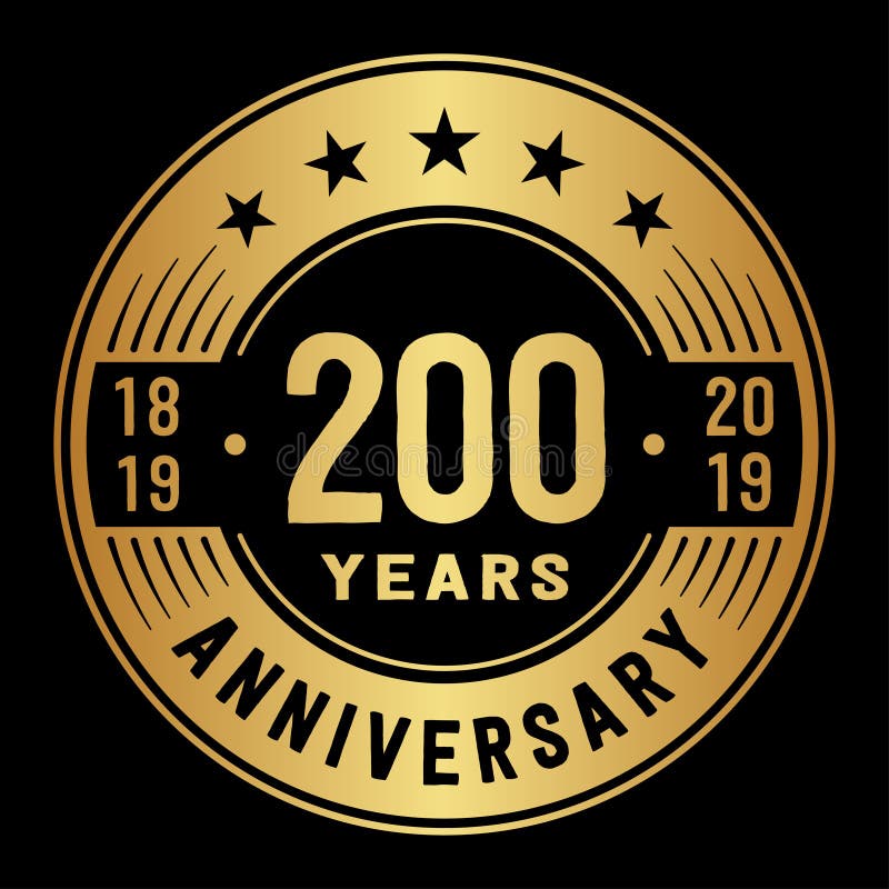 200th Anniversary Design Template. 200 Years Logo. 200 Years Vector And ...