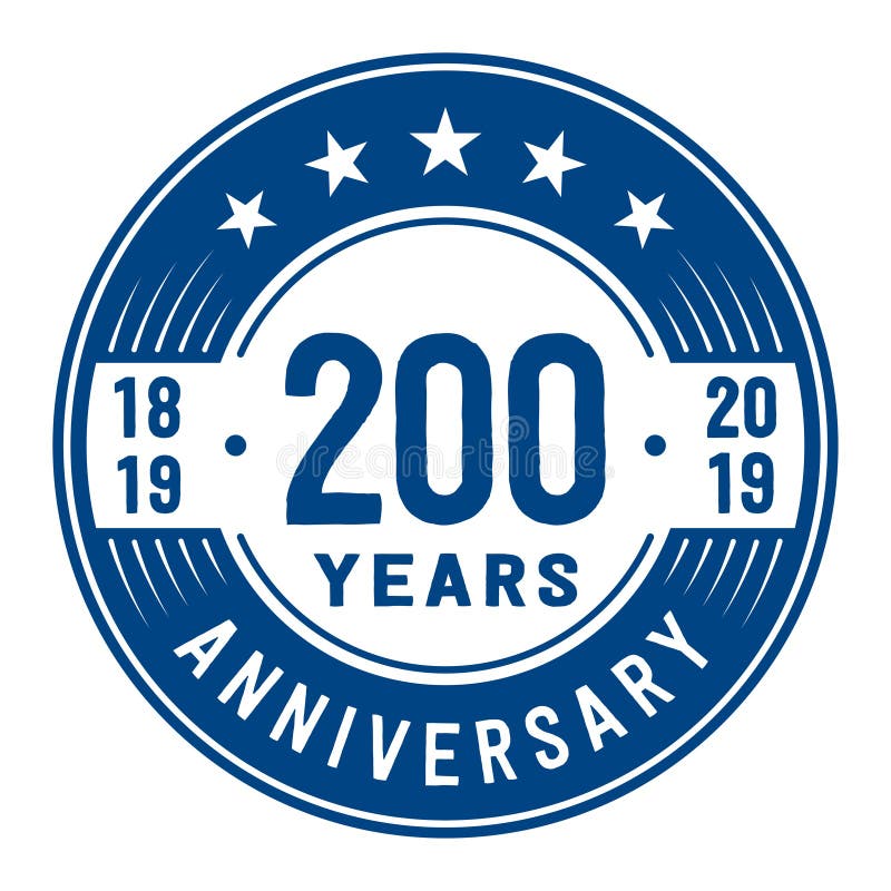 200th Anniversary Design Template. 200 Years Logo. 200 Years Vector And ...